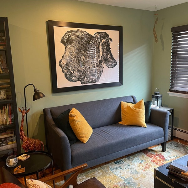 Big Leaf Maple, Tree Ring Print, Massachusetts Art, Forestpunk Art ...