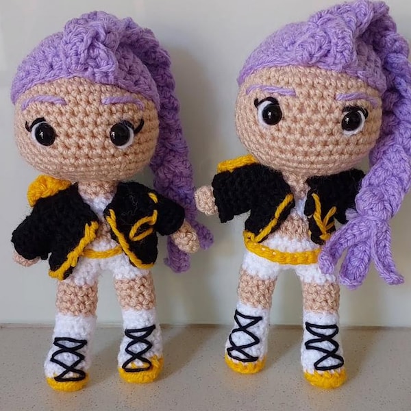 Crochet Pattern Kpop Demon Hunters– KPOP, Girl Group Crochet Dolls ...