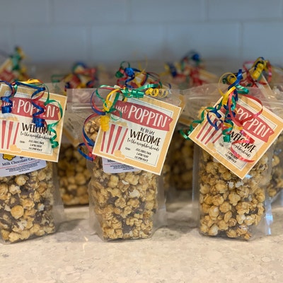 New Neighbor Gift, Treat Tag, Popcorn, Welcome to the Neighborhood ...