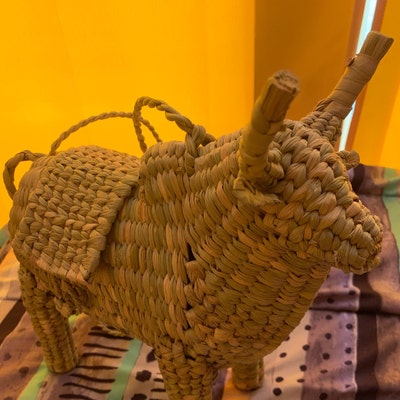 Bull Bag Wicker Farm Bag Zebu Cowboy Wicker Bag Cowhide - Etsy