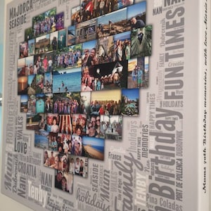 Photo Collage Canvas Print Custom Designed Very Large Extra Large ...