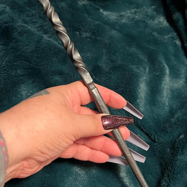 Forged Crystal Ball Wand - Etsy