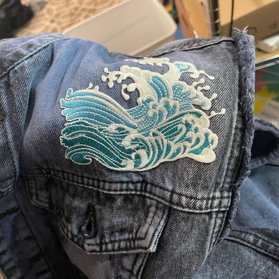 Ocean Wave, Sea Wave Patch, Cool Patch, Embroidered Iron-on Patch ...
