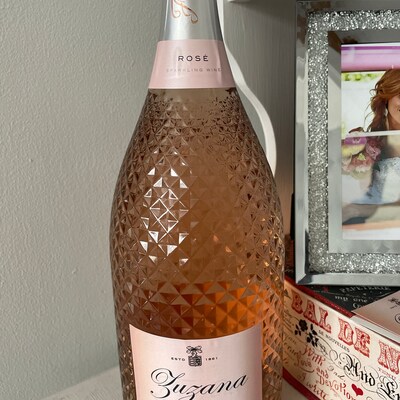 Personalised Rose Pink Prosecco Bottle Alcohol Wine Label - Etsy UK