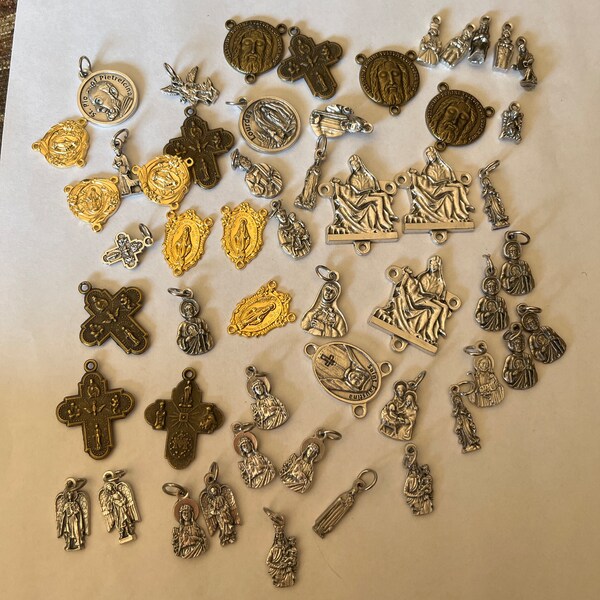 Nativity Set Bracelet Charms Virgin Mary, Baby Jesus, Saint Joseph and ...