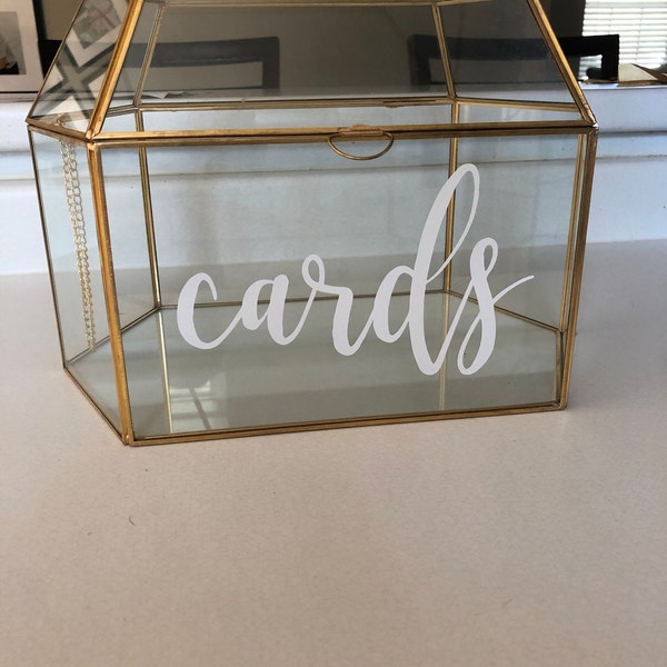 Custom Wedding Card Box Decal | Cards & Well Wishes Sticker | Acrylic ...