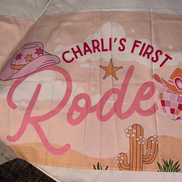Custom First Rodeo Birthday Banner Rodeo Party Decorations Personalized ...
