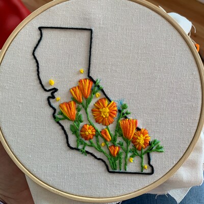 California State Embroidery Pattern and Stitch Guide Digital PDF ...