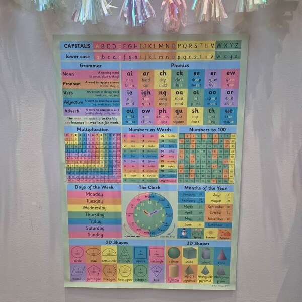 Homophones, Contractions Poster for Primary School, With Illustrations ...