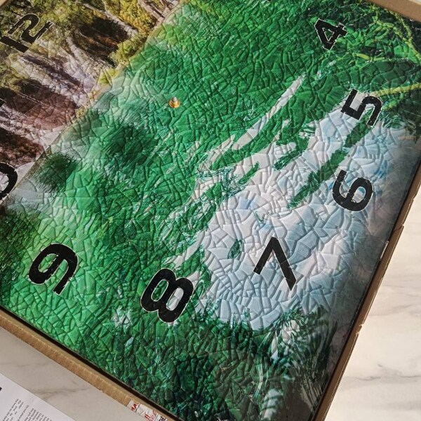 Blue Glass Clock, Blue Printed Clock, Solid Color Modern Wall Clock ...