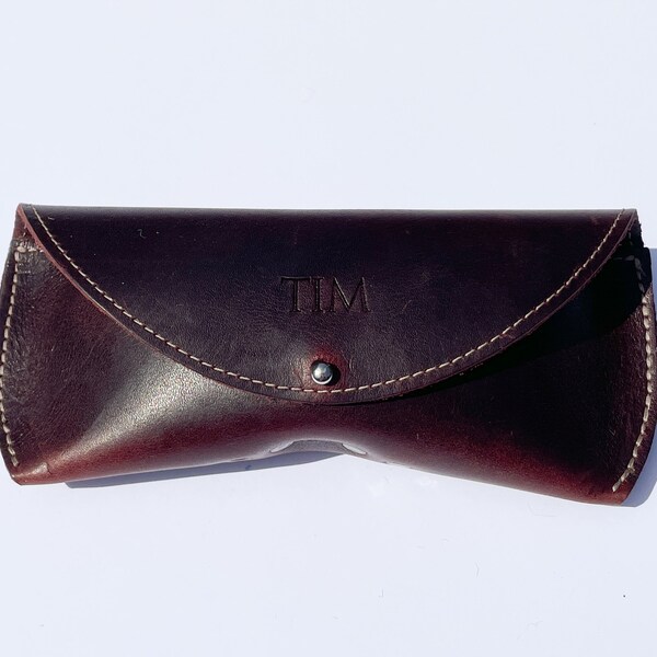 Personalized Leather Sunglasses Case, Eyeglass Case Sunnies Case ...