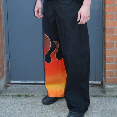 Phat Pants Wide Leg Rave Pants Oversized Skater Baggy Jeans Digital ...