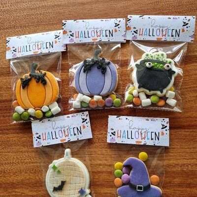 Happy Halloween Treat Bag Toppers/ Cookie Treat Bag Toppers/ Printable ...
