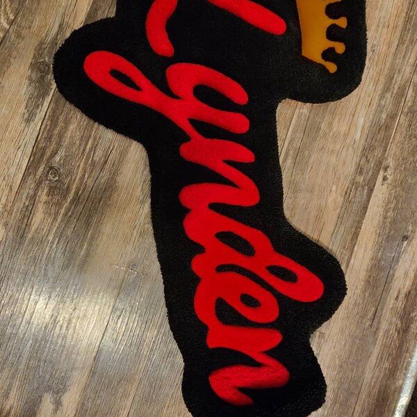 Customizable Premium Hand-tufted Rug Personalized Name & Design ...