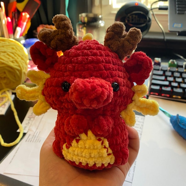 PDF Pattern: Loong the Chubby Dragon - Etsy