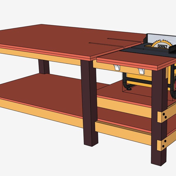 Table Saw Miter Saw WORKBENCH Plan - Etsy Canada