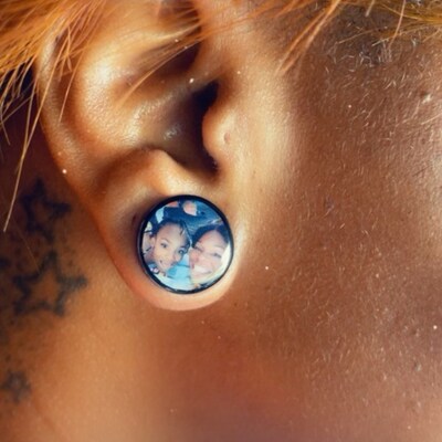 Your Picture Ear Plugs/ Gauges for Stretched Ears. Double Flared. 1 ...