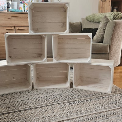 Very Strong Small Wooden Crates for Storage, Sets of 2-20 Boxes, Gift ...
