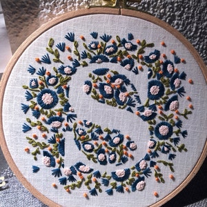 Celestial Design Letter m Hand Embroidery Pattern - Etsy