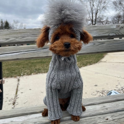 Fur Coat for Dog, Natural Fur Sweater for Dog, Handmade Dog Sweater - Etsy