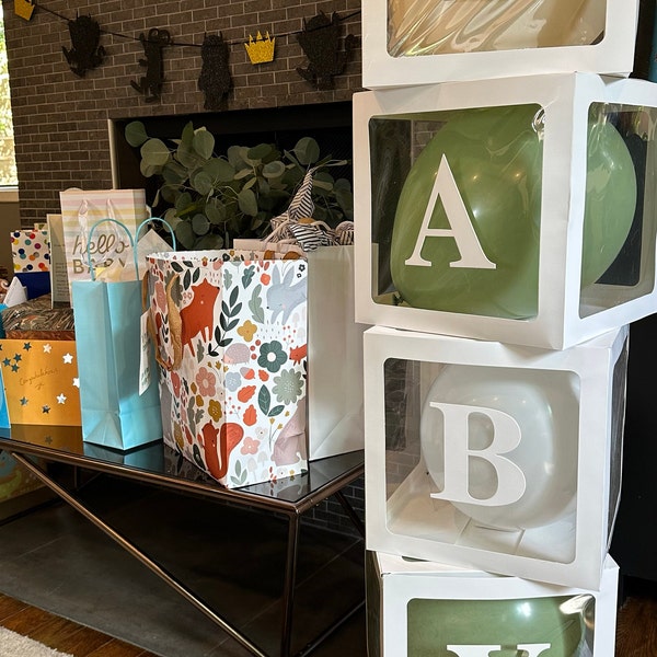 Baby Balloon Boxes | Baby Shower Blocks | Custom Baby Boxes | Custom ...