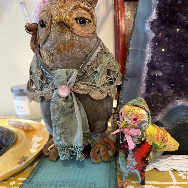 Walter - Textile Art Bird Hand Made Artistic Bird, Personaalized Bird ...