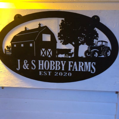 Oval Farm Sign With Family Name and Established Date - Etsy