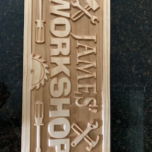 Personalized Workshop Sign Birthday Gift for Dad Custom Garage Sign ...