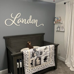 Name Sign for Nursery Baby Boy Girl Landon Wooden Letters Alphabeticals ...