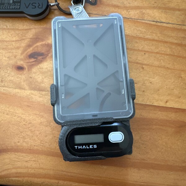 Side Slide - 3D Printed RSA Id Token Holder and TRIPLE ID Holder - up ...