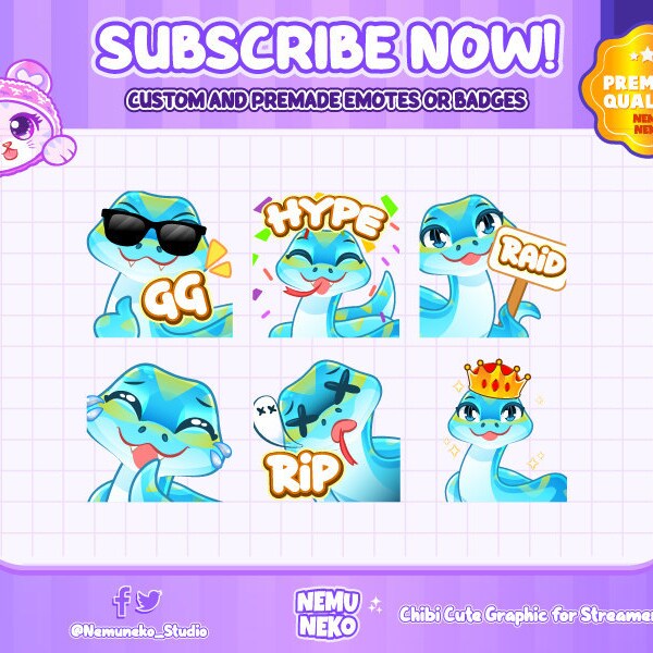 6x Custom Emotes, Emojis, Sub Emotes for Twitch, Youtube, Disocrd or ...