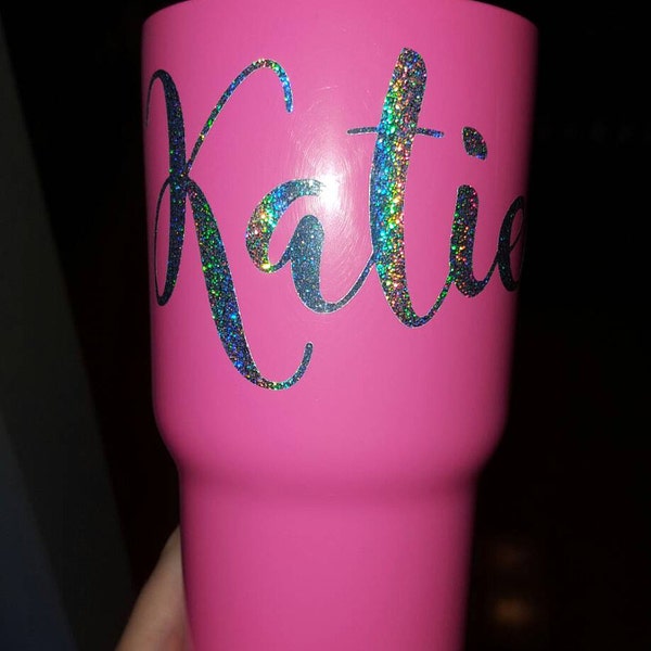 Vinyl Name Decal - Name Decal for Yeti Cup, Name Label, Yeti Rambler ...