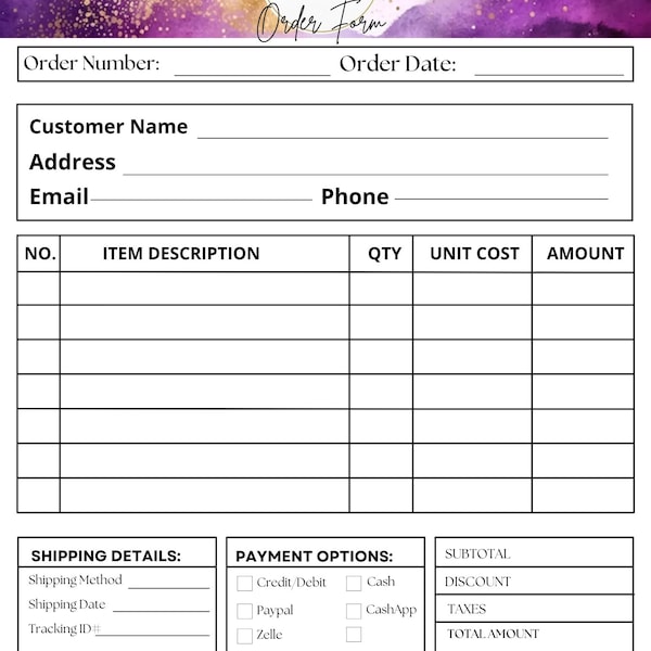 Shirt Order Form Template T Shirt Order Form Template Printable Custom ...