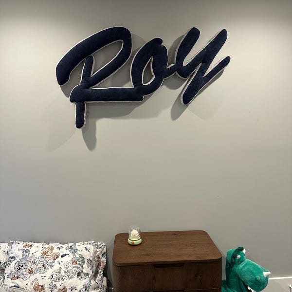 Cursive Name Velvet Pillow (zoe) , Educational Toy, Initial Cushion ...