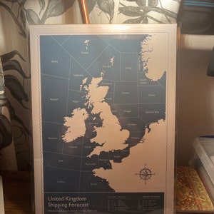 Areas of Outstanding Natural Beauty Map Art Print / Giclee Print / UK ...