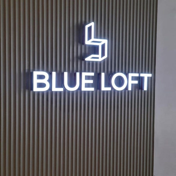 Light Sign Custom, Name Wall Decor, Acrylic Logo Sign, Business Name ...