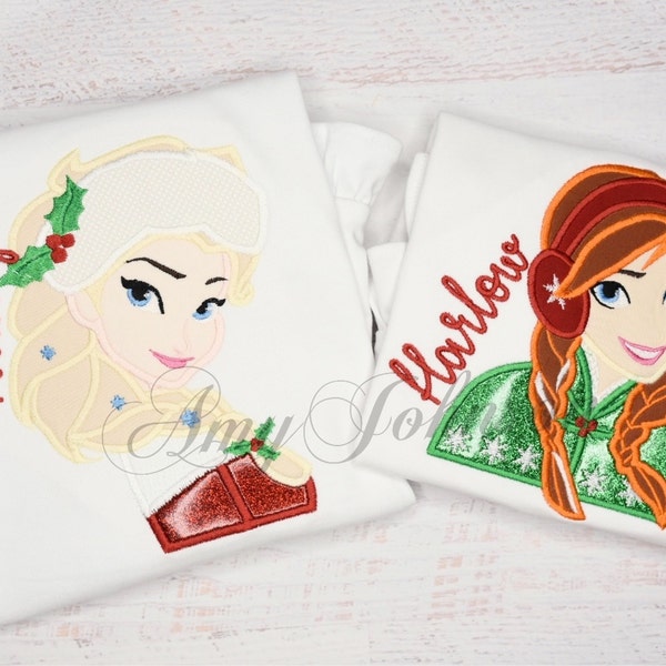 Frozen Elsa Christmas Applique Embroidery Design - Instant Download - Etsy