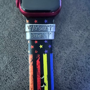 Personalized Medical Alert Watch Band Charm, Medical ID Tag, Smart ...