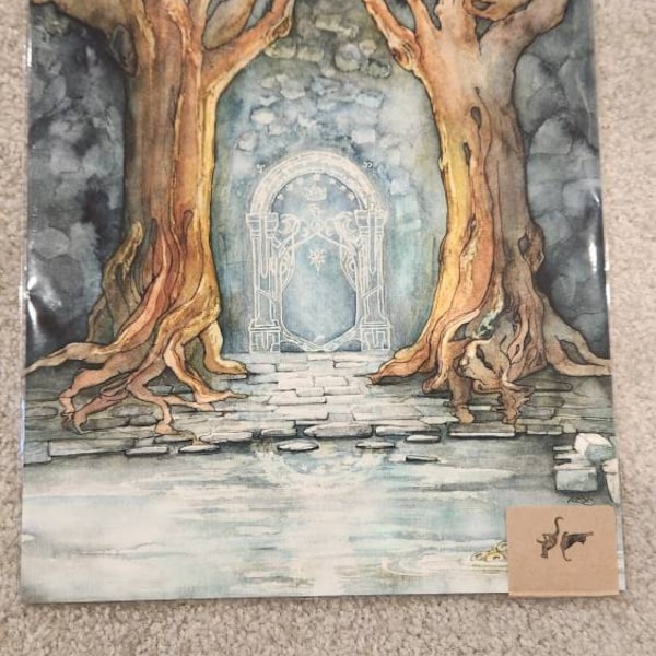 Dwarven Mines Painting, Watercolor Painting, Mines of Dwarf Lord ...