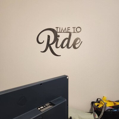 Time to Ride Home Gym Sign Work Out Exercise Biking Decor Wall Art Home ...