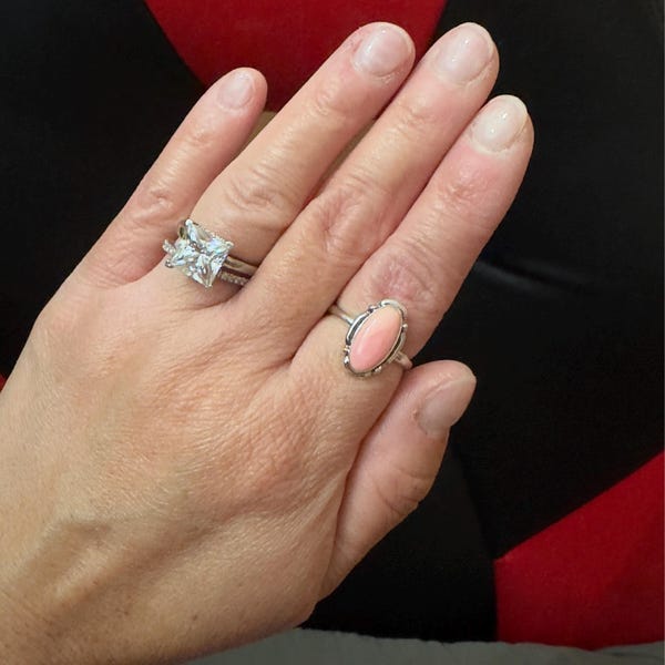 Oval Pink Conch Shell Ring/sterling Silver Queen Conch Shell Ring/conch ...