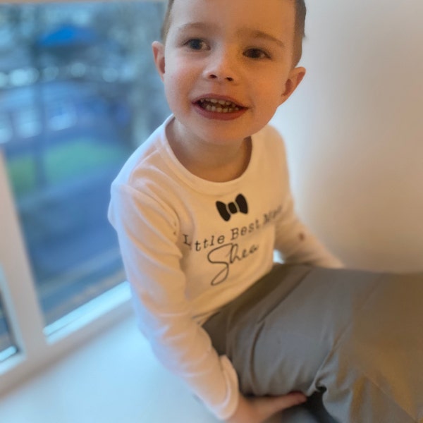 Page Boy Pyjamas Lounge Set Pjs Top Kids Wedding Personalised Love Baby ...
