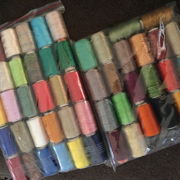 Silk Thread Assorted 52 Colors Art Silk Thread, Art Embroidery Silk ...