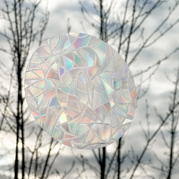 Rings & Circles Sun Catcher Sticker Prism Window Clings, Minimalist ...