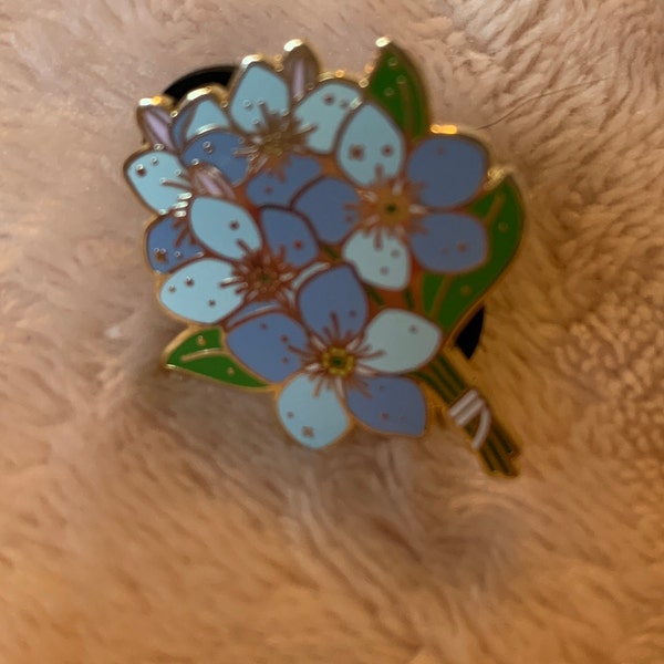 Forget-me-not Enamel Pin | Plant Enamel Pin | Flower Enamel Pin - Etsy