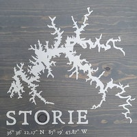 Custom Lake Sign With Lake Name and State Hand Painted, Wood Sign ...