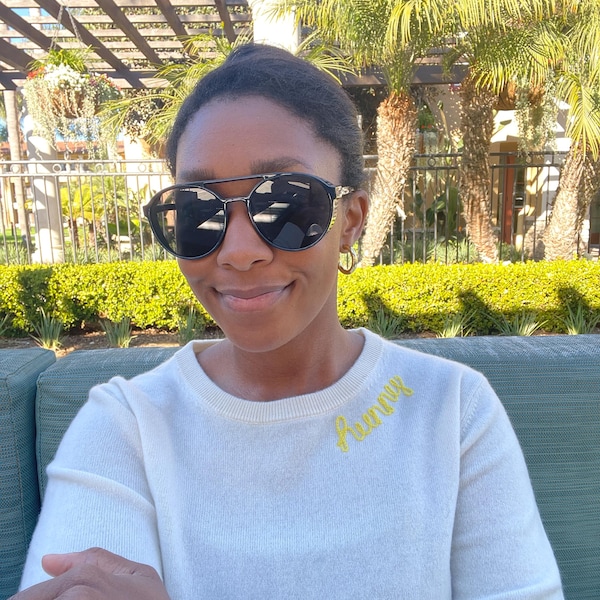 I Can't I've Got Mahj Embroidered CASHMERE Sweater, Mahjong Player ...