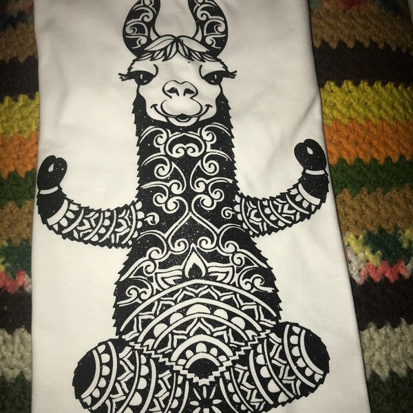 Mandala Yoga Llama SVG, Alpaca Meditating Zentangle Design - Etsy