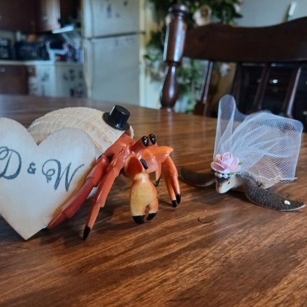 Crab Wedding Cake Topper-beach-hermit Crab Cake Topper-destination ...