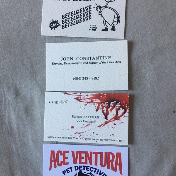 Blood Stained American Psycho Patrick Bateman Business Card - Christian ...